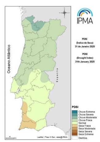 4492: Situação da Seca em Portugal a 31 de Janeiro de 2025 - Tempo no ...
