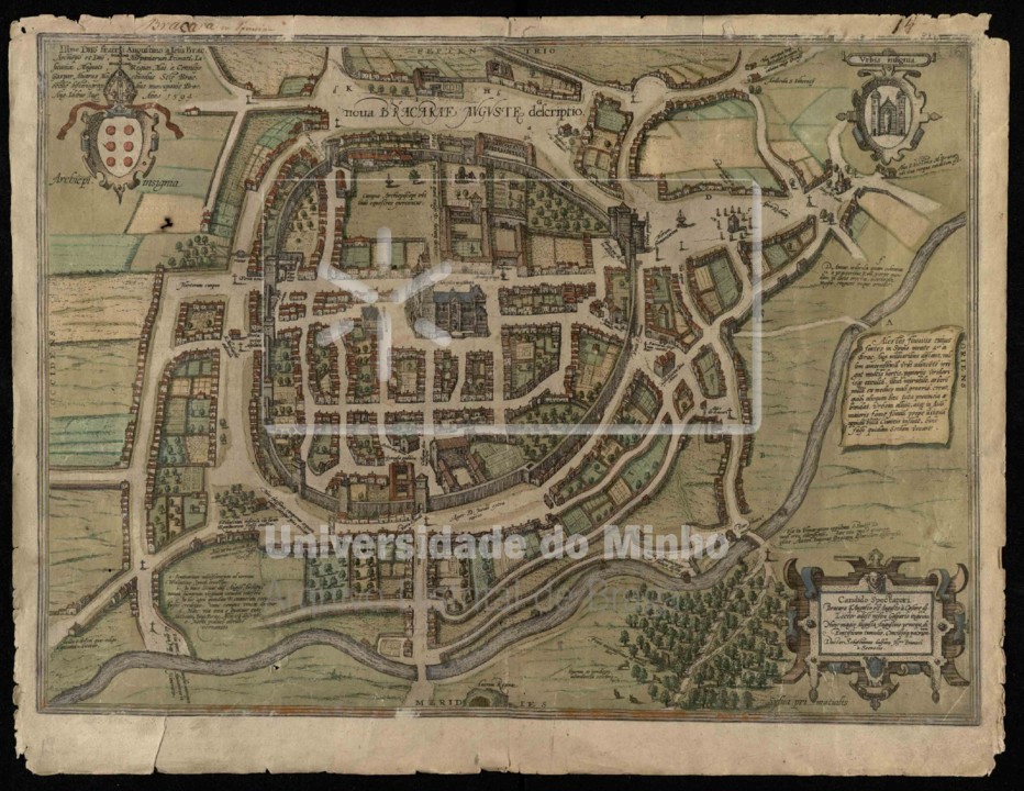 BRAGA: MAPA DA CIDADE EM 1594 - BLOGUE DO MINHO