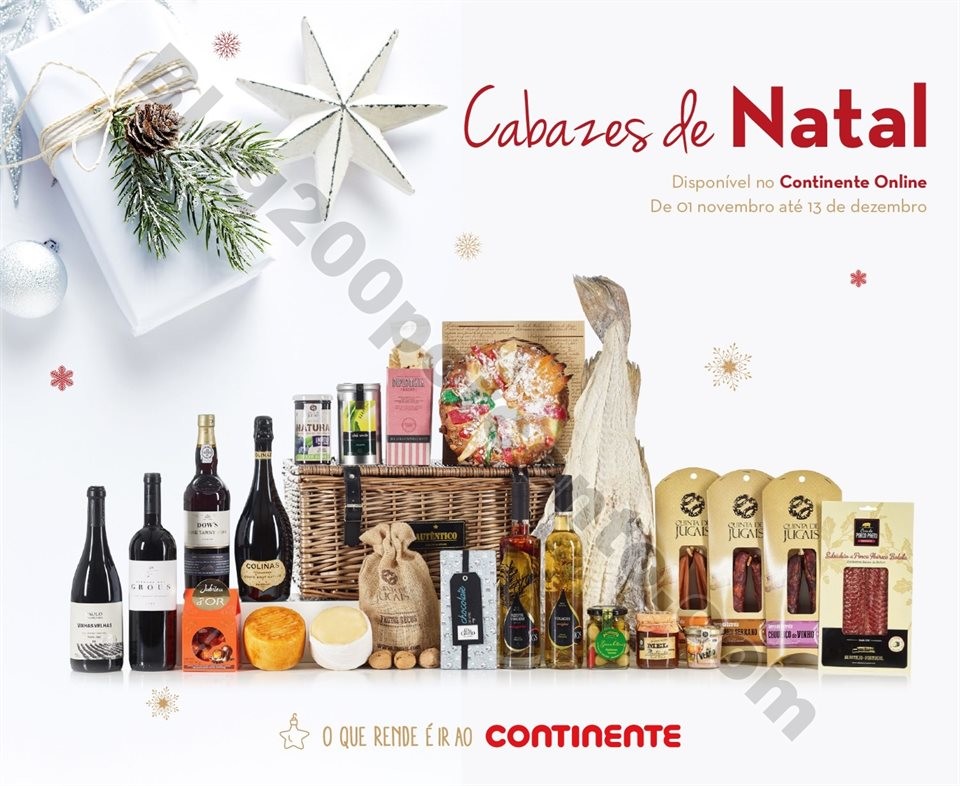 Antevisão Folheto CONTINENTE Cabazes de Natal promoções até 13 dezembro ...